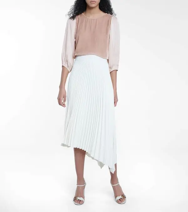 Velvet By Graham & Spencer Elise Silk-blend Blouse - Pink