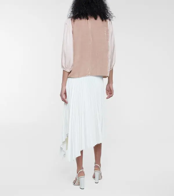 Velvet By Graham & Spencer Elise Silk-blend Blouse - Pink