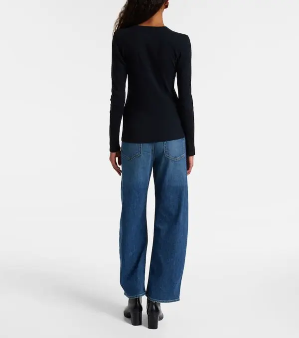 NILI LOTAN Jordan Cotton Henley Shirt