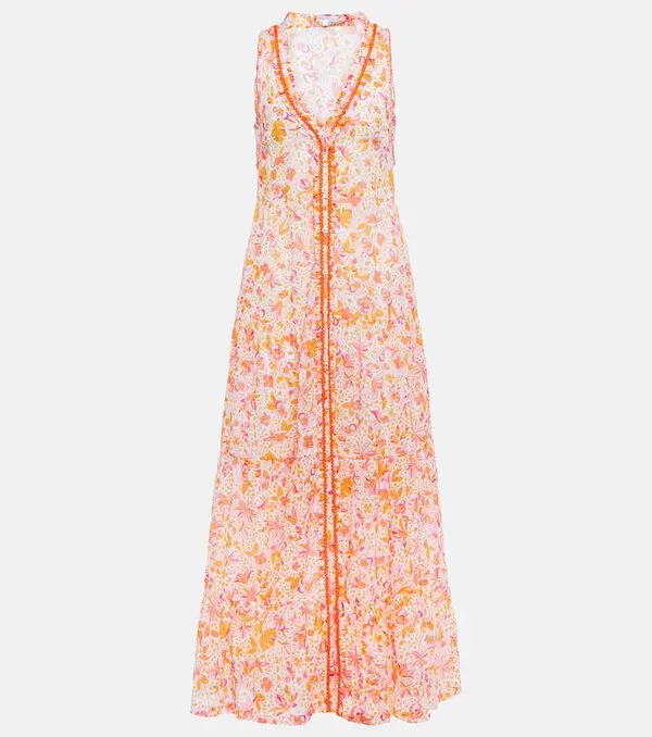 Poupette St Barth Nana Floral Cotton Maxi Dress - Multicoloured