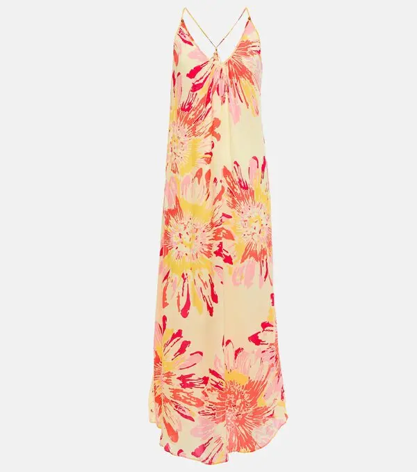 Poupette St Barth Felicia Floral Midi Dress - Multicoloured