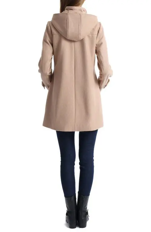 KIMI + KAI Paisley Wool Blend Maternity Duffle Coat - Camel