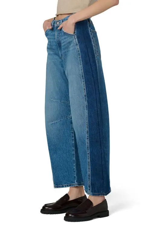 Joe's Jeans The Bowie Two Tone High Waist Barrel Jeans