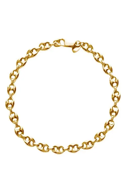 Argento Vivo Mariner Puff Chain Link Bracelet - Gold