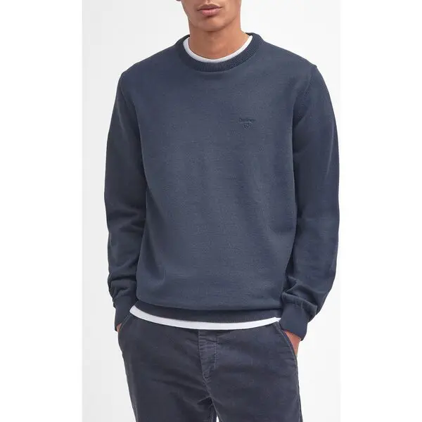 Barbour Pima Cotton Crewneck Sweater - Navy