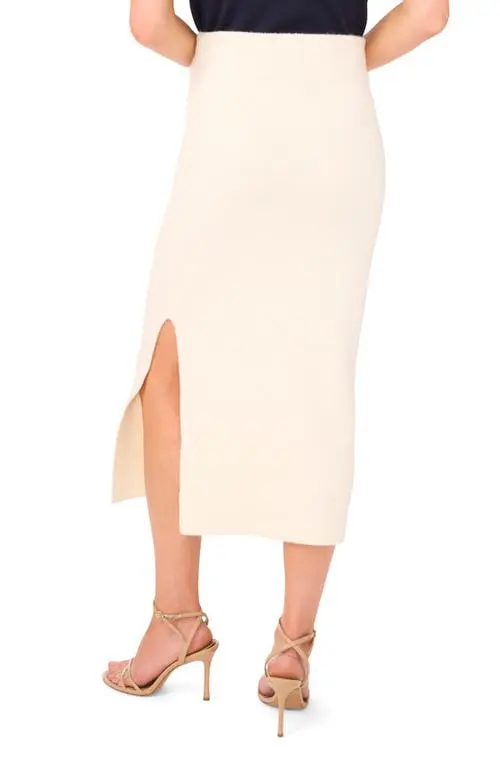 Ted Baker London Ribbed Knit Side Slit Skirt - Warm White