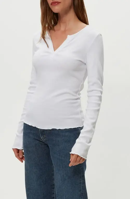 Michael Stars Salem Rib Top - White
