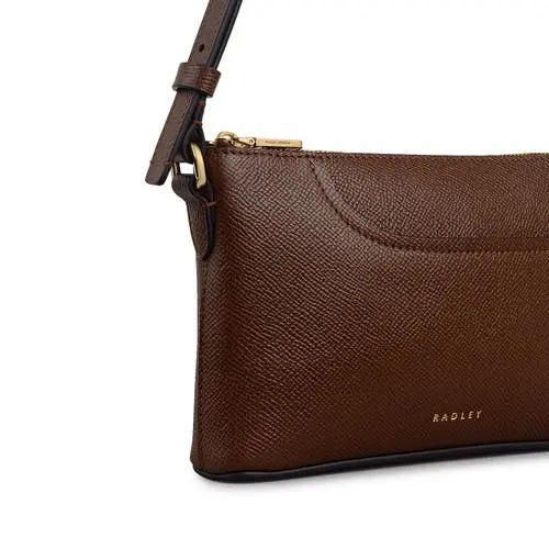 RADLEY Pockets Mini Ziptop Shoulder Bag - Chocolate