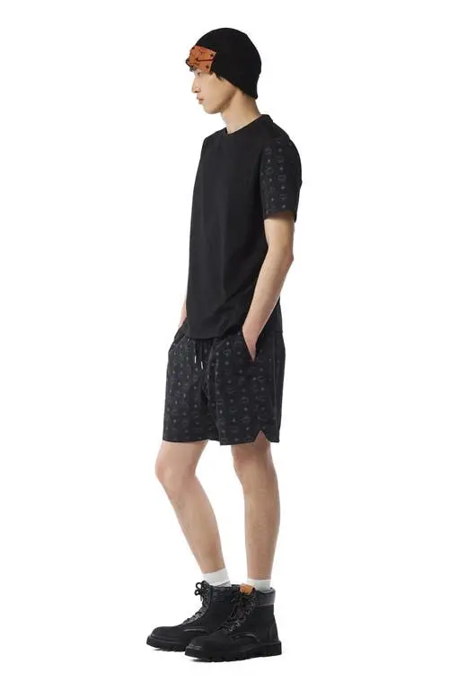 Mcm Monogram Print Econyl Shorts - Black