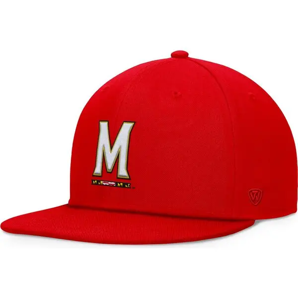 Top Of The World Maryland Terrapins Fundamental Snapback Hat - Red