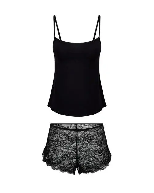 ADORE ME Rain Cami & Shorts Set Lingerie - Black