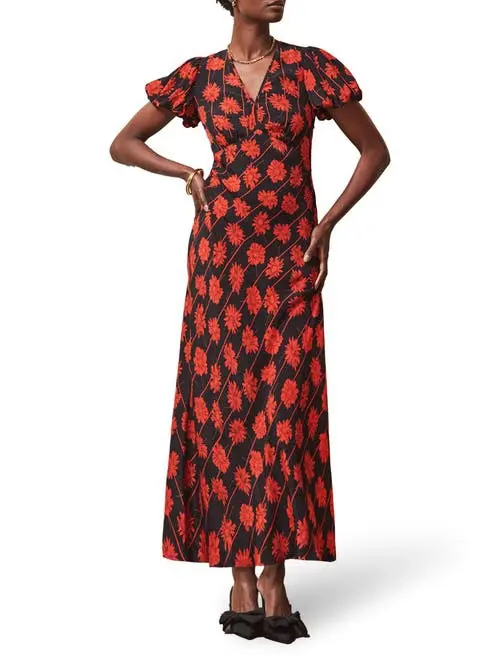 RO&ZO Printed V-neck Dress