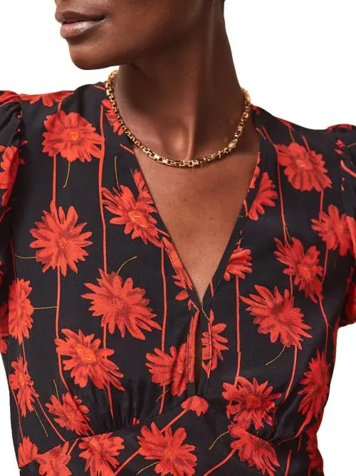 RO&ZO Printed V-neck Dress