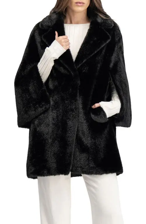 LYLA GRANT Fur-free Mink Jacket - Black
