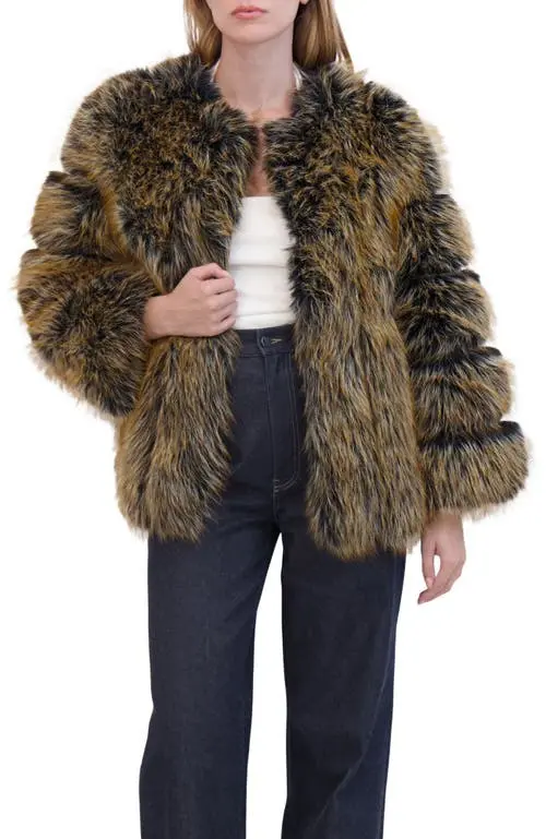 LYLA GRANT Fur-free Fox Short Jacket - Cross