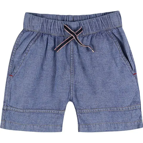 LILLY + SID Organic Cotton Plain Shorts - Blue