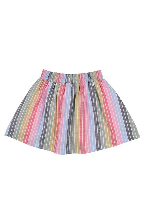 LILLY + SID Organic Cotton Rainbow Stripe Print Skirt