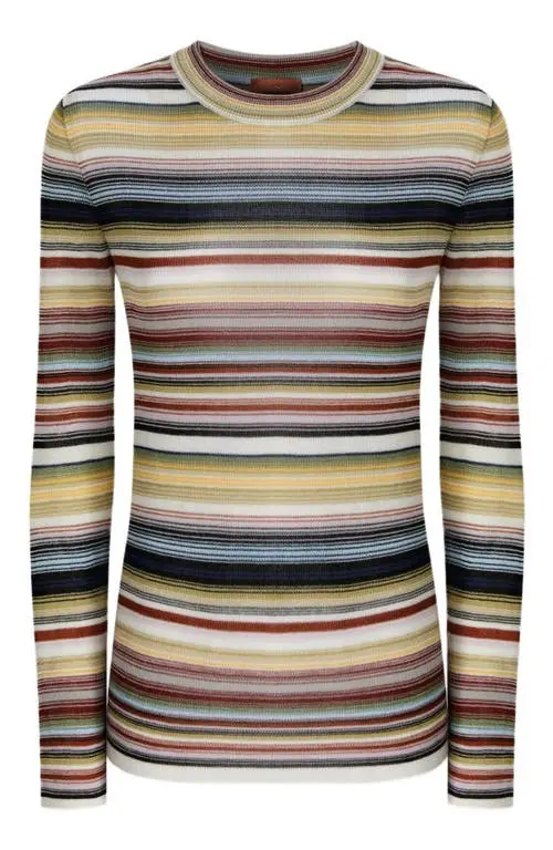 Missoni Striped Crewneck Sweater - Yellow & Brown
