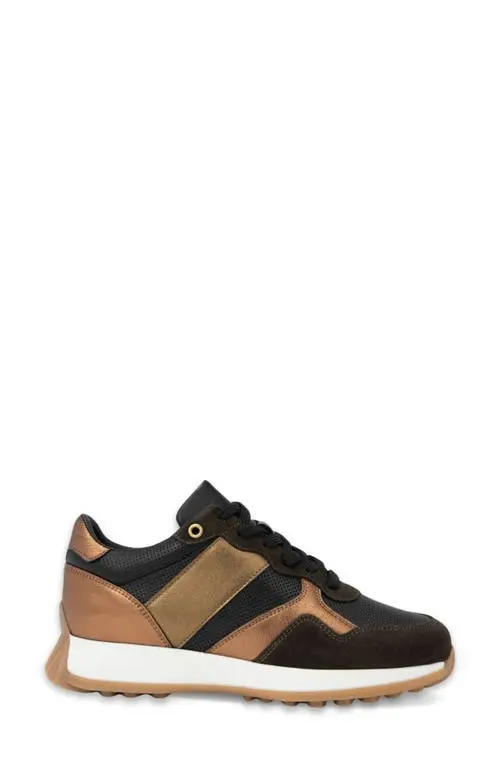 Naot Sunset Leather Sneaker - Black Copper Combo
