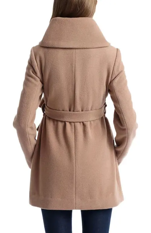 KIMI + KAI Mia Maternity Wool Coat - Camel
