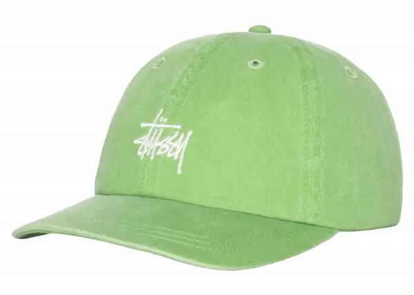 StÜssy Low Profile Basic Washed Strapback - Brocolli