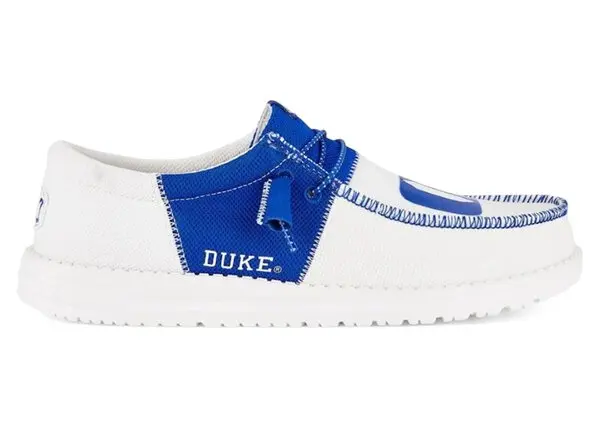 HEY DUDE Wally Tri Duke Devilsin Slip-on Sneaker - White/blue