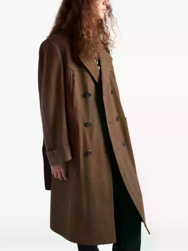 Prada Belted Wool Double-breasted Coat
