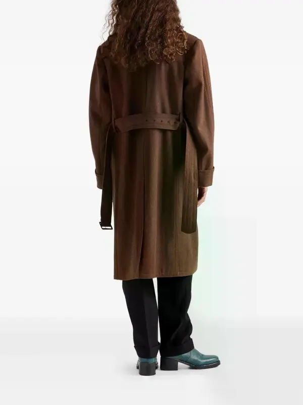Prada Belted Wool Double-breasted Coat