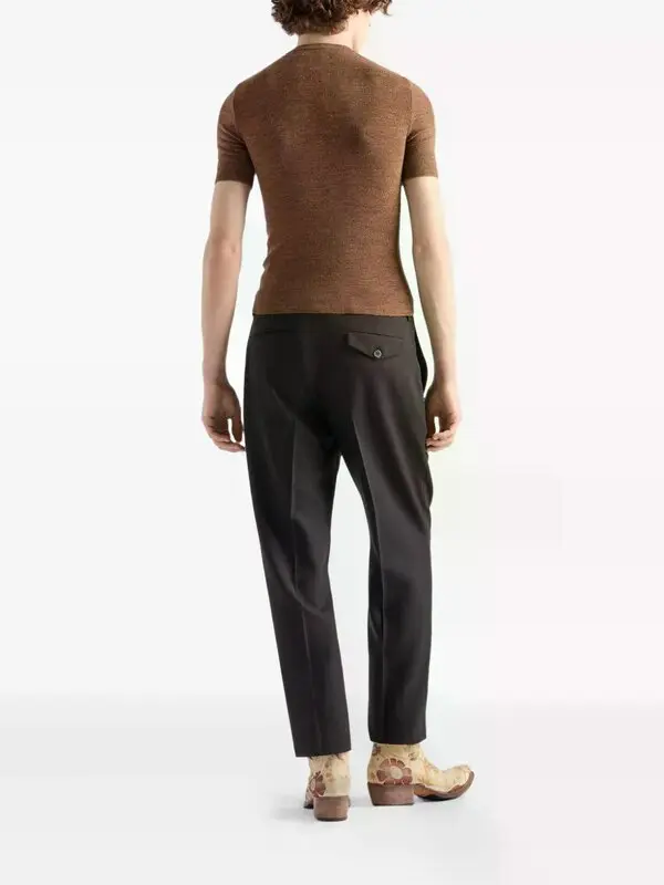 Prada Button-fastening Wool Trousers