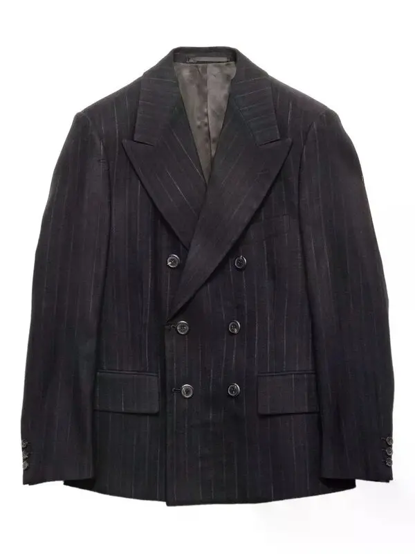 Prada Pinstripe Peak-lapel Jacket