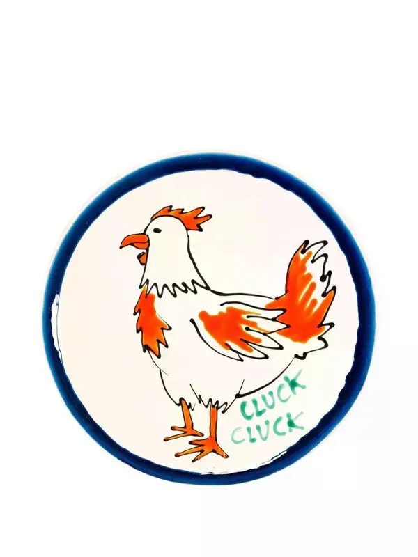 AMUSE LA BOUCHE Chicken-design Ceramic Plate - Multicolour