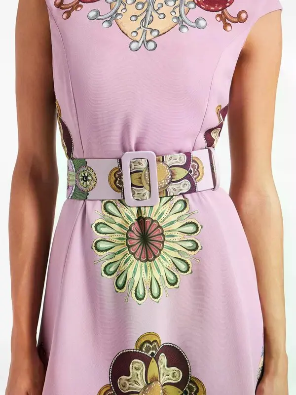 La DoubleJ Floral-print Buckle Belt - Pink