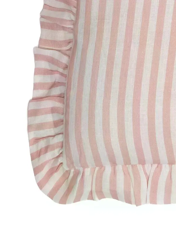 AMUSE LA BOUCHE Striped Ruffled Cushion Cover