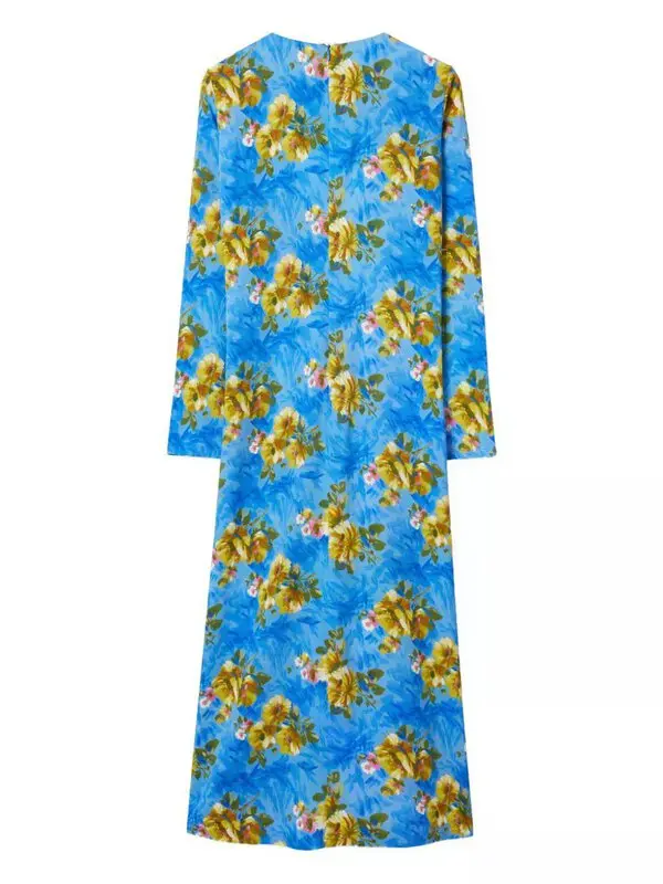 La DoubleJ Floral-print Maxi Dress - Blue