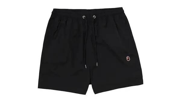 A BATHING APE One Point Relaxed Fit Water Shorts - Black
