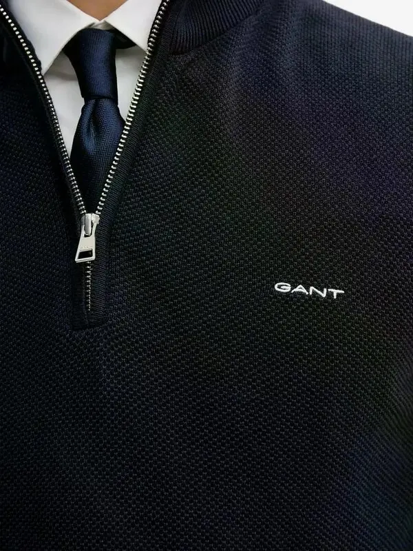 Gant Half-zip Textured Sweater