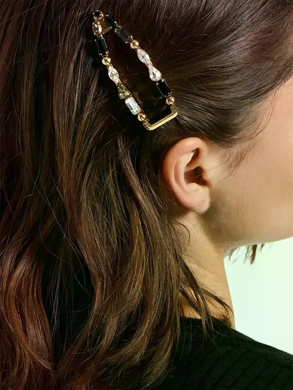 La DoubleJ Crystal-embellished Rectangle Hair Clip