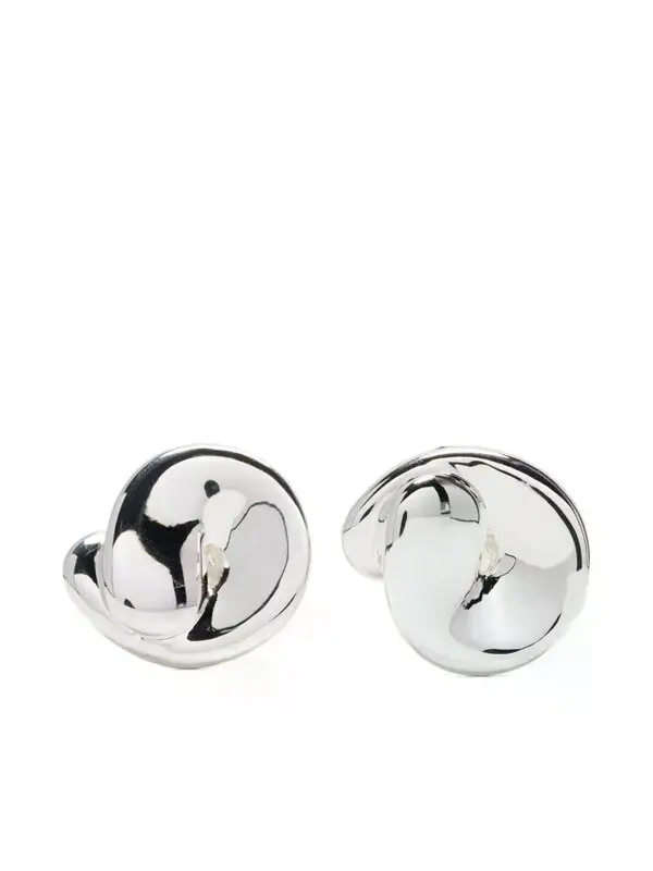 Jenny Bird Rio Button Earrings - Silver