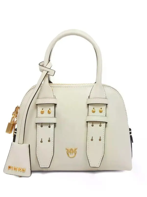 Pinko Leather Tote Bag - White