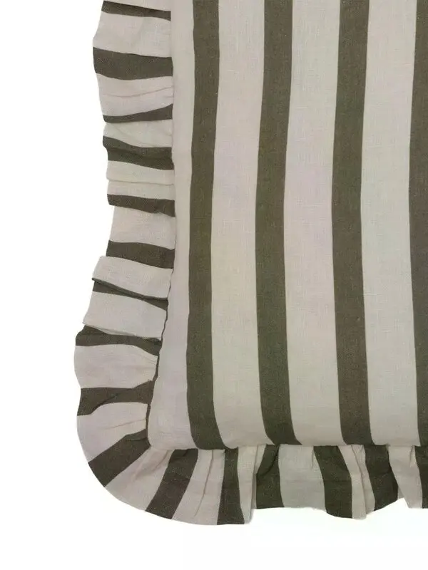 AMUSE LA BOUCHE Stripe Ruffle Cushion Cover