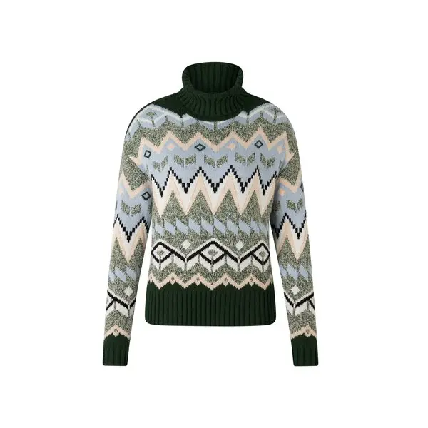 Bogner Raegan Norwegian Pullover - Green/beige/light Blue
