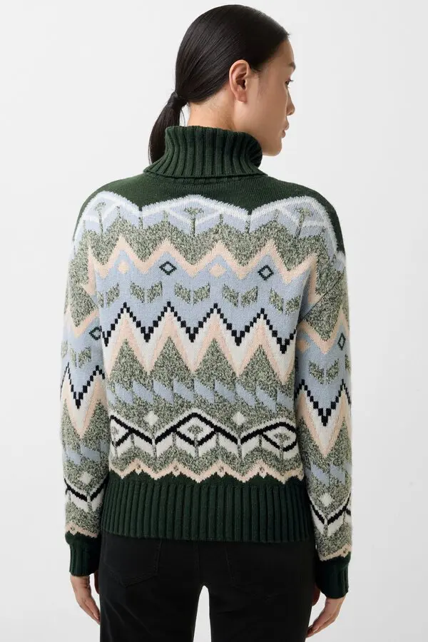Bogner Raegan Norwegian Pullover - Green/beige/light Blue