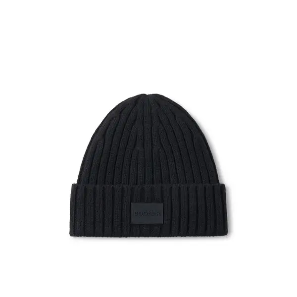Bogner Conrad Ribbed Knit Beanie - Black