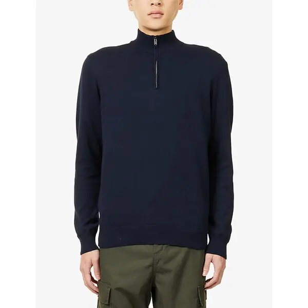 ARNE Funnel-neck Long-sleeve Knitted Cardigan