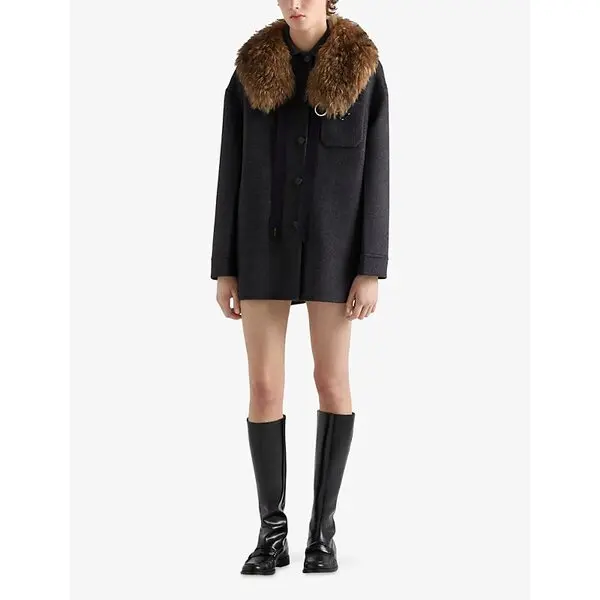 Prada Single-breasted Cashmere-wool Caban Jacket
