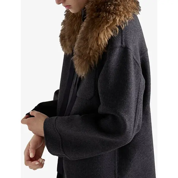 Prada Single-breasted Cashmere-wool Caban Jacket