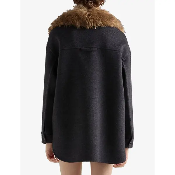 Prada Single-breasted Cashmere-wool Caban Jacket