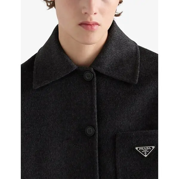 Prada Single-breasted Cashmere-wool Caban Jacket