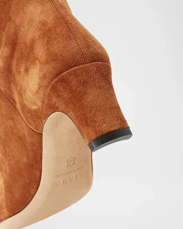 Staud Wally Suede Knee-high Boots - Tan