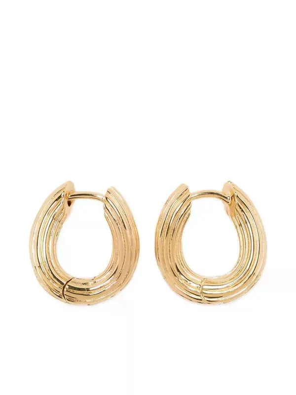 OTIUMBERG Twisted Ridge Hoop Earrings - Gold